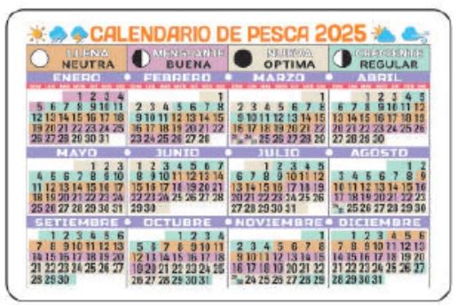 Calendario Lunar de Pesca 2025 – PESCADOR DEPORTIVO